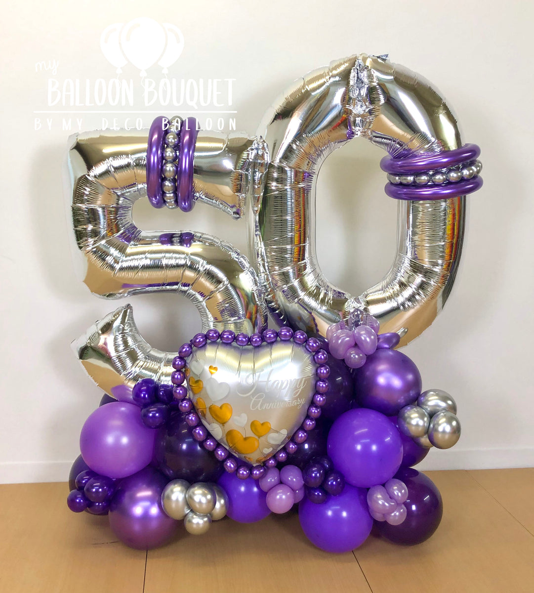 "Violet Anniversary" Balloon Bouquet – My Balloon Bouquet
